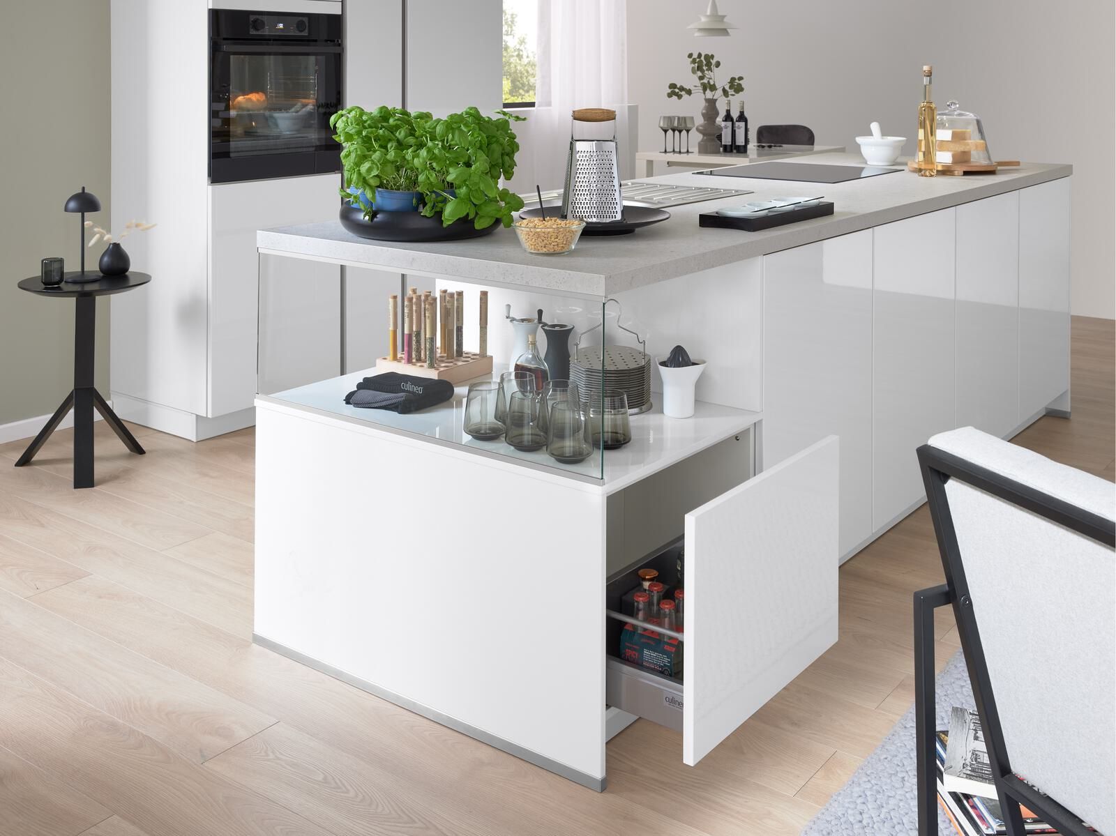 Culineo Einbauküche Weiß Hochglanz | 8145.80.